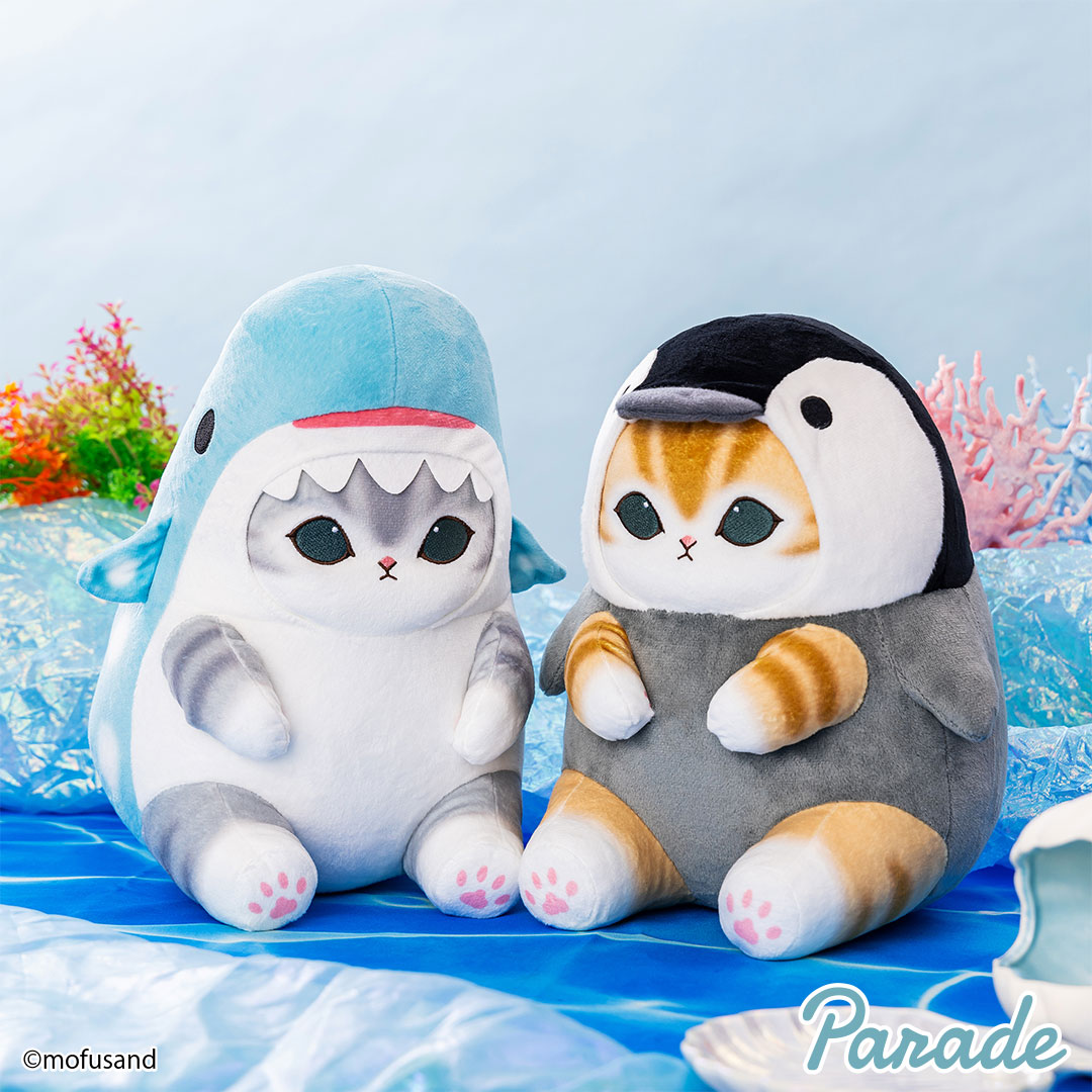 Parade推出 貓福珊迪 mofusand 療癒新品 海洋生物貓咪絨毛大娃娃 胖萌登場！ - oneone宇宙