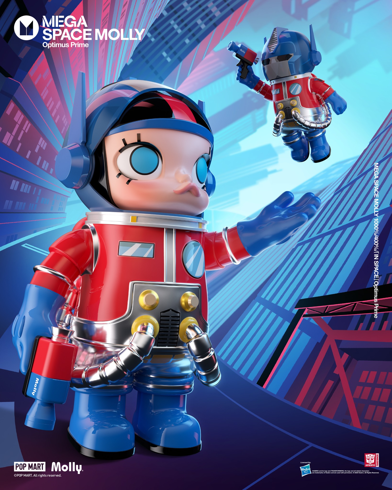 泡泡瑪特 POPMART X「變形金剛」跨界聯名 ! 推出 MEGA SPACE MOLLY 1000% 經典角色 柯博文 ! 賽博風格機械登場 ~ - oneone宇宙