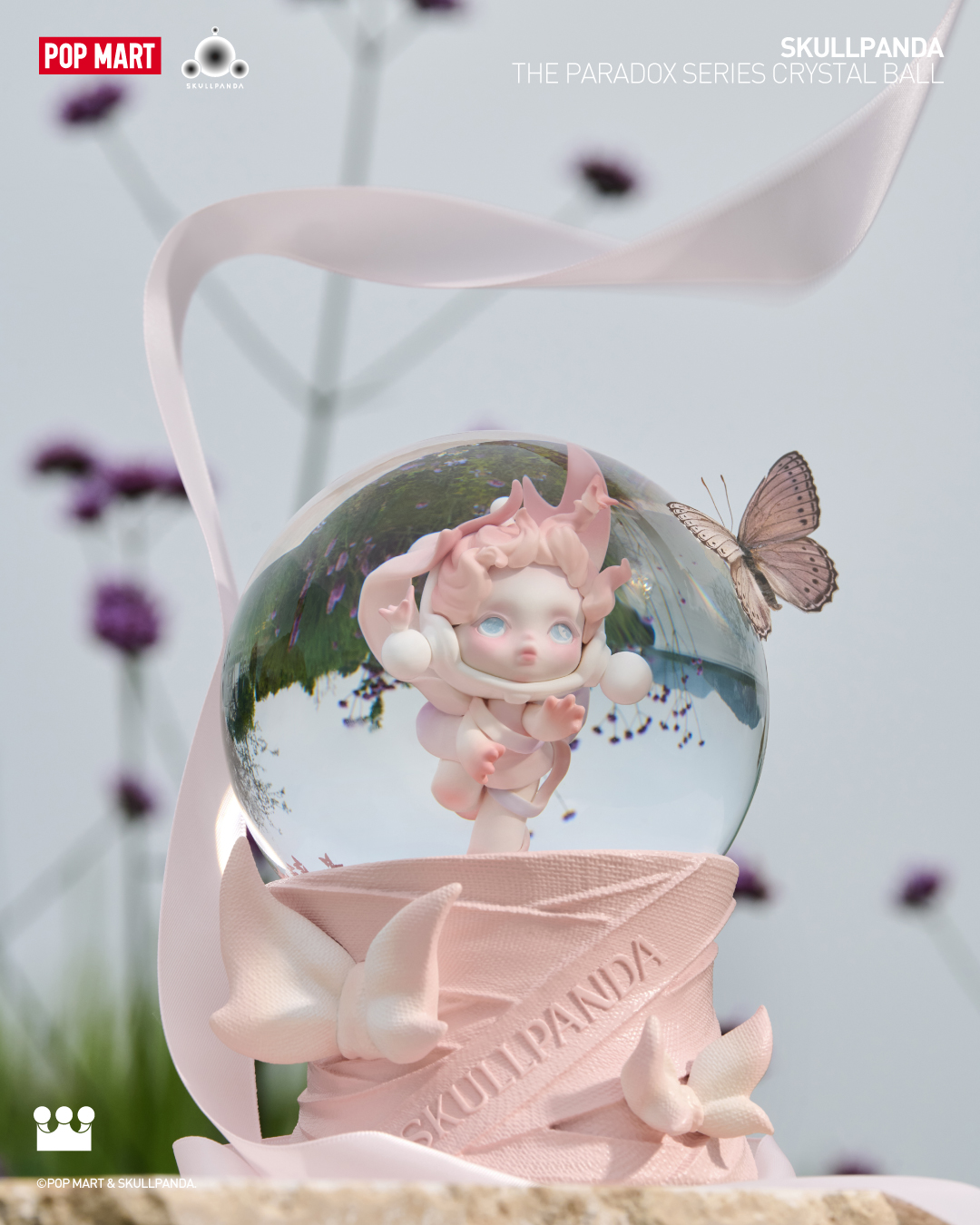 泡泡瑪特POP MART夢幻新品！SKULLPANDA進退之門水晶球7/5開賣 粉蝶幻境中破繭重生 - oneone宇宙
