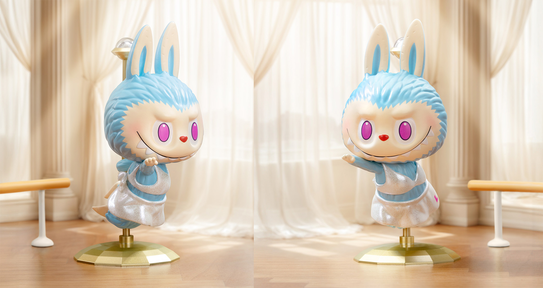 《泡泡瑪特POPMART》推出【LABUBU藝術體操】模型公仔！LABUBU化身藝術體操選手現身 ! - oneone宇宙