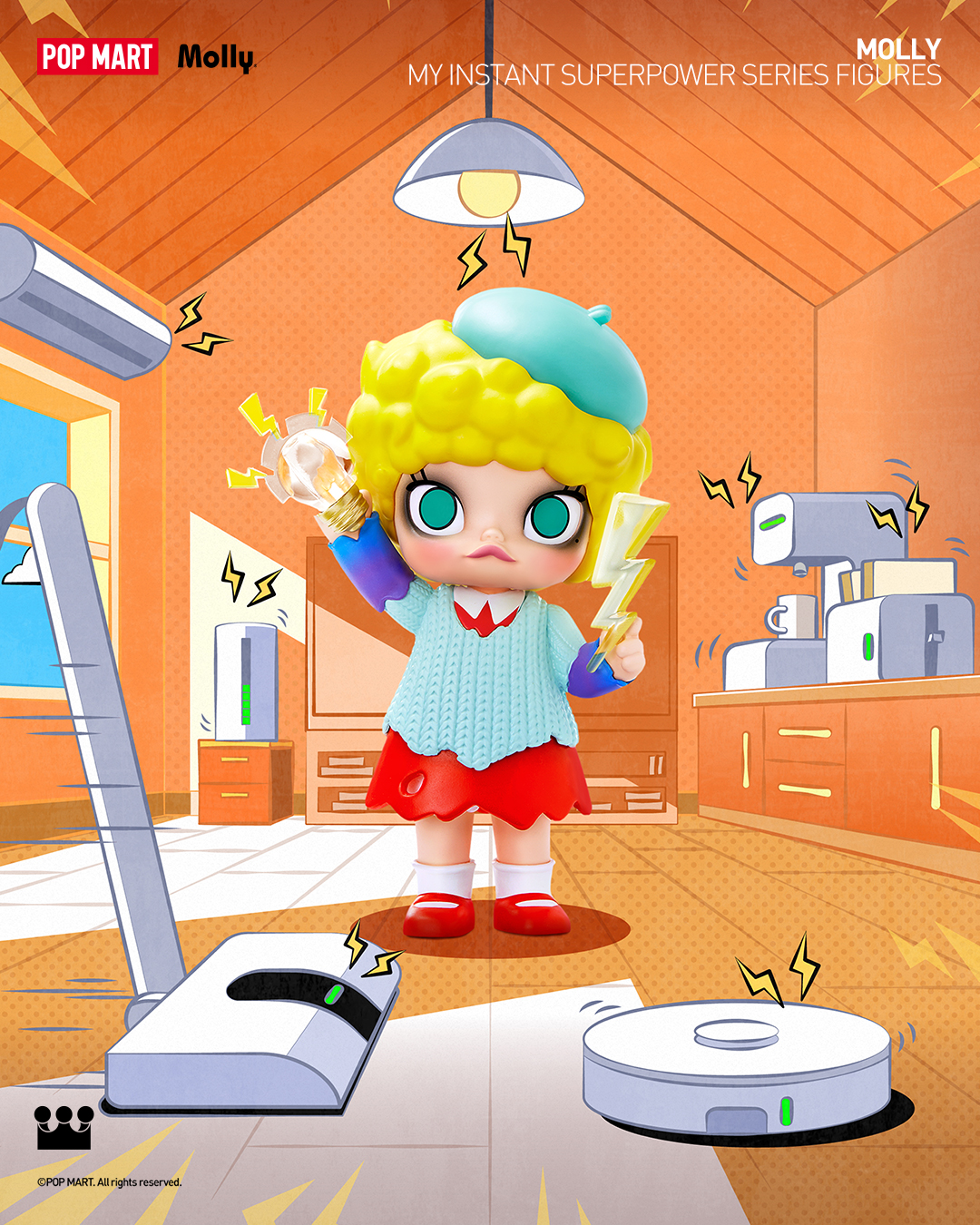 泡泡瑪特POPMART《MOLLY》瞬間超能力系列盲盒！Molly腦動大開~顛覆你的想像力推出12款瘋狂造型！ - oneone宇宙