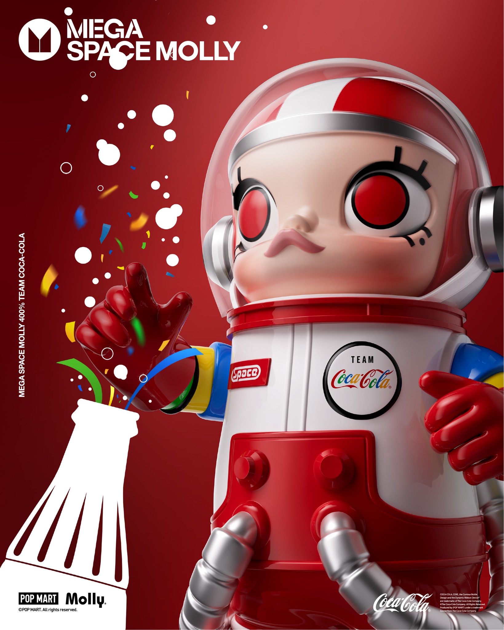 獨家上市！POP MART推出MEGA SPACE MOLLY 400% 可口可樂3.0 - oneone宇宙