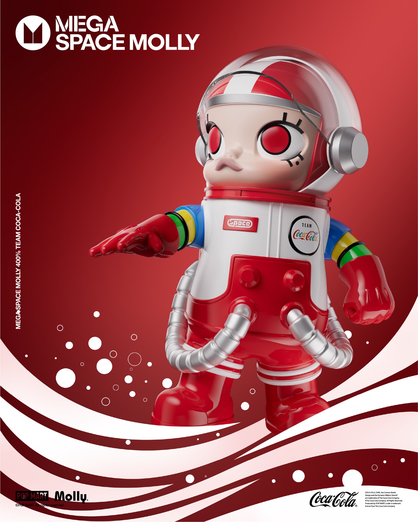 獨家上市！POP MART推出MEGA SPACE MOLLY 400% 可口可樂3.0 - oneone宇宙