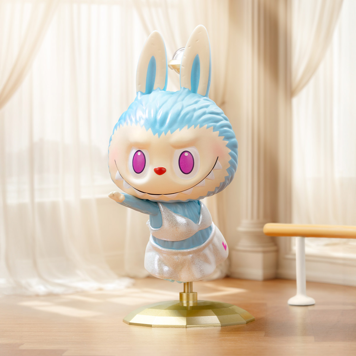 《泡泡瑪特POPMART》推出【LABUBU藝術體操】模型公仔！LABUBU化身藝術體操選手現身 ! - oneone宇宙