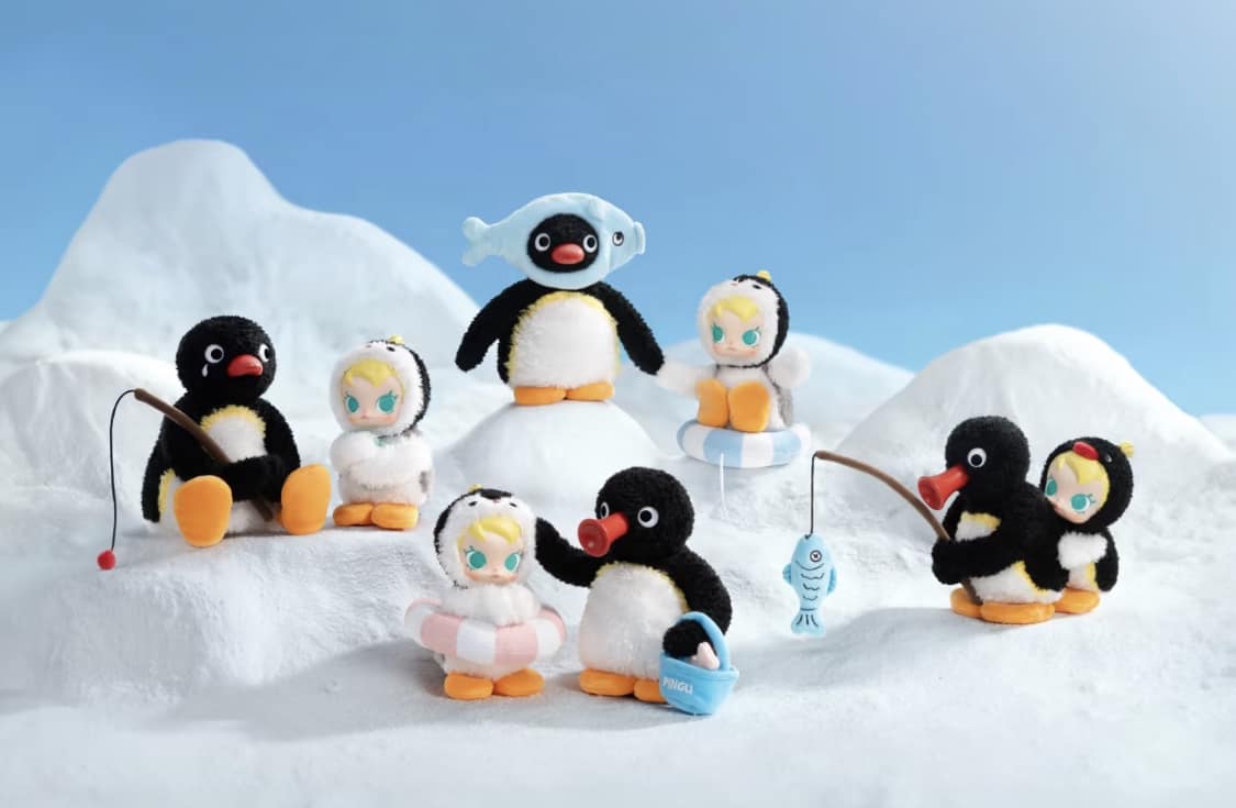 Baby Molly x Pingu快樂垂釣系列-搪膠絨毛掛件盲盒~南極探險現在啟動！ - oneone宇宙