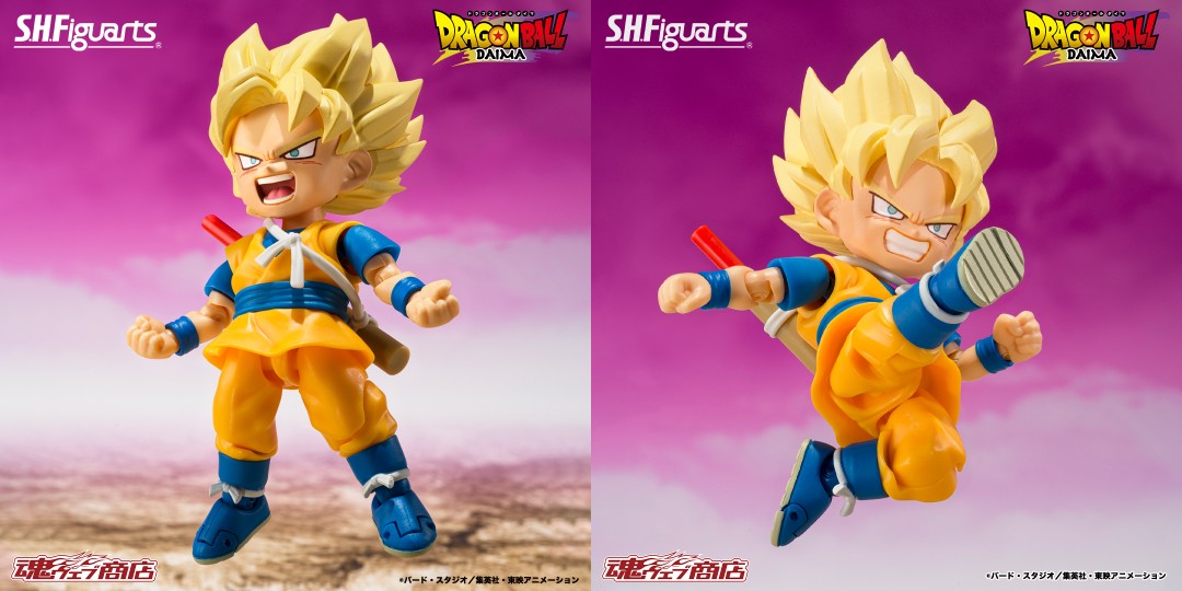 七龍珠DAIMA大魔《S.H.Figuarts 超級賽亞人小悟空-DAIMA-》可動模型公仔，還原超級賽亞人小悟空戰鬥英姿！ - oneone宇宙