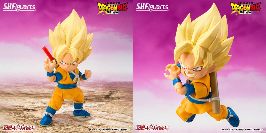 七龍珠DAIMA大魔《S.H.Figuarts 超級賽亞人小悟空-DAIMA-》可動模型公仔，還原超級賽亞人小悟空戰鬥英姿！ - oneone宇宙